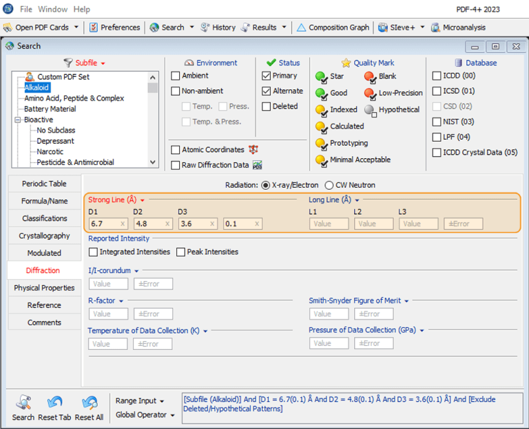New Capabilities of the PDF Database - ICDD