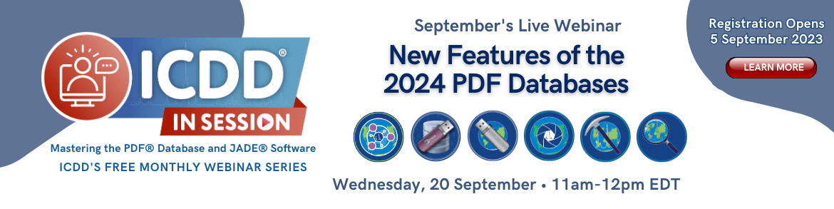 The International Centre for Diffraction Data - ICDD